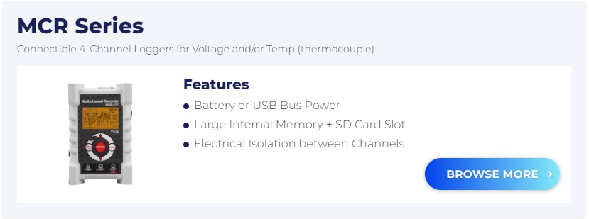 MCR Series Connectible 4-Channel Loggers for Voltage,Temp(thermocouple). - ศูนย์รวมเครื่องมือ ...
